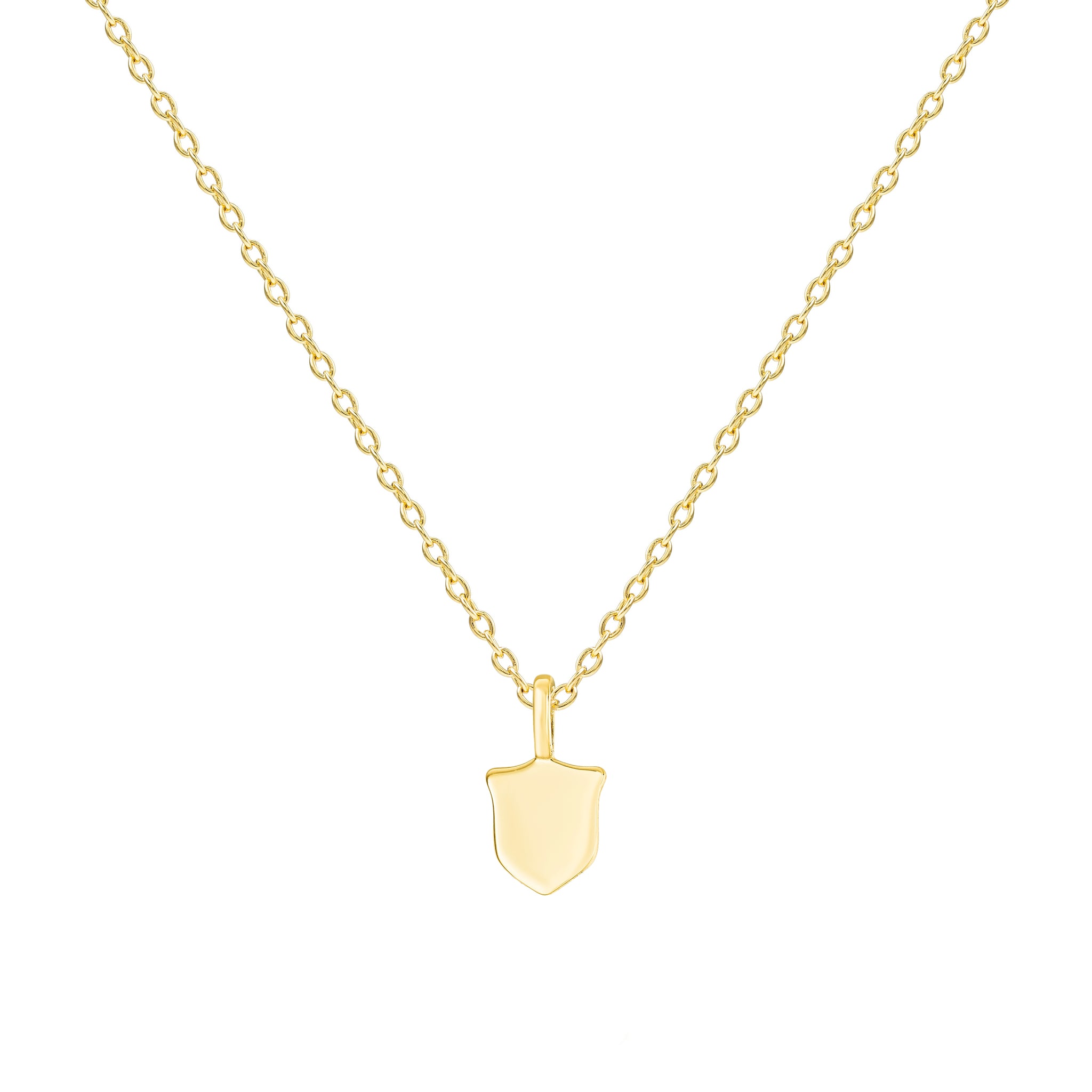 Gold Mini Shield Necklace